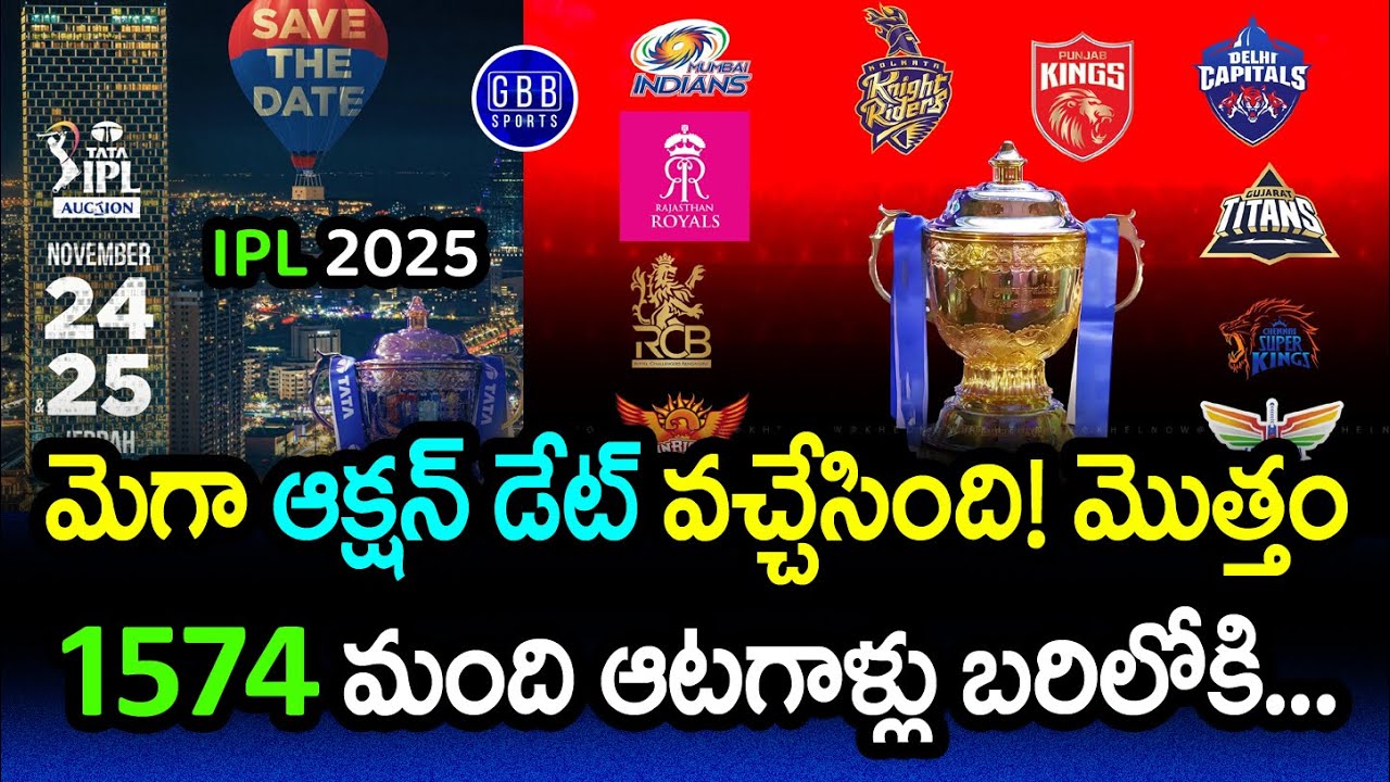 1574 Players Registered For Auction | IPL 2025 Mega Auction Date And ...
