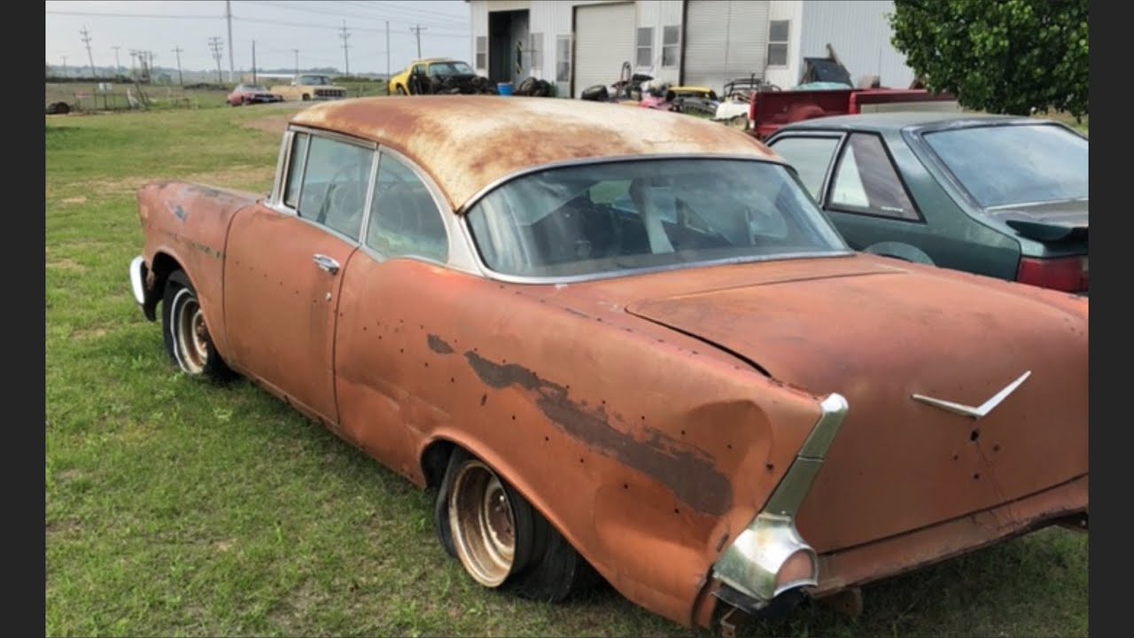 57 Chevy gold 2dr ht video 1 - YouTube