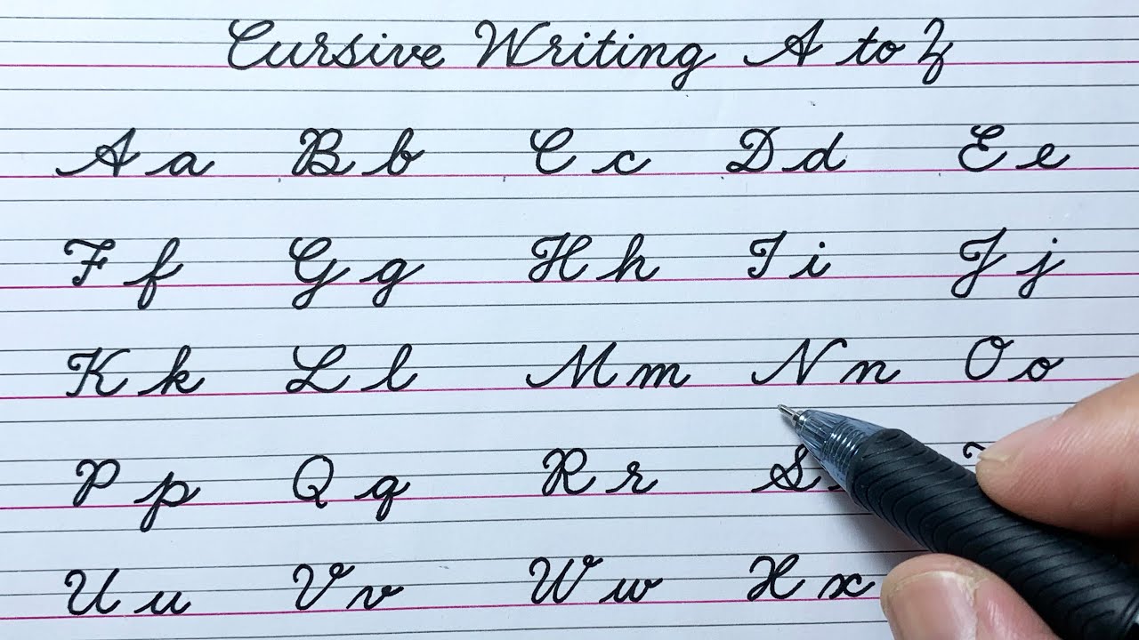 Cursive writing a to z | Cursive Writing abcd | Cursive letters abcd ...