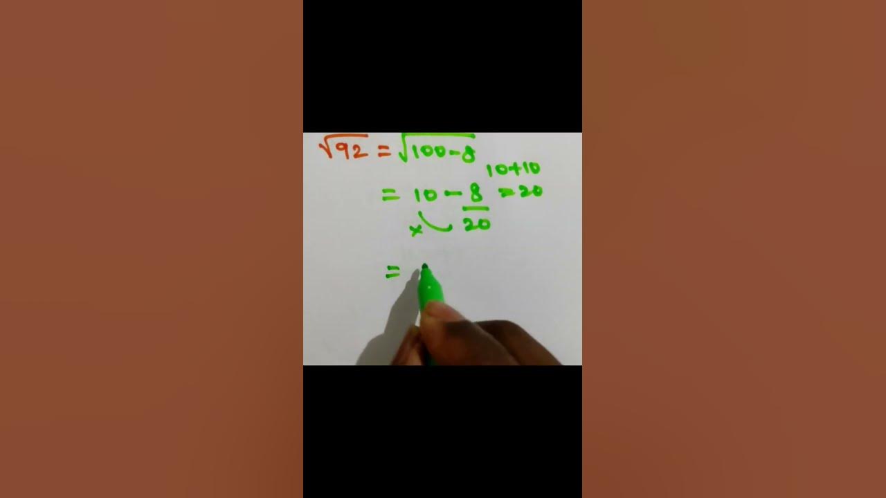 Best Tricks square Root Of 92 squareroot maths tricks trick best-tricks-square-root-of-92-squareroot-maths-tricks-trick