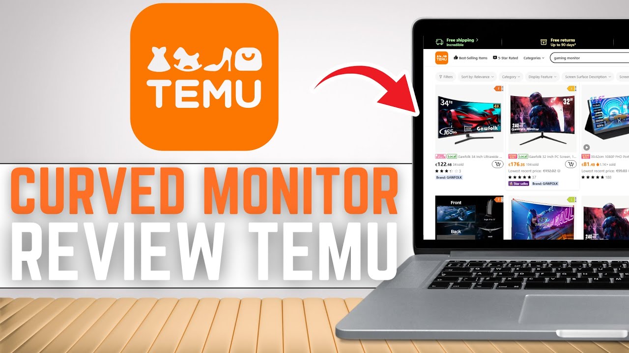 Temu Curved Monitor (Full Review) 2025! - YouTube