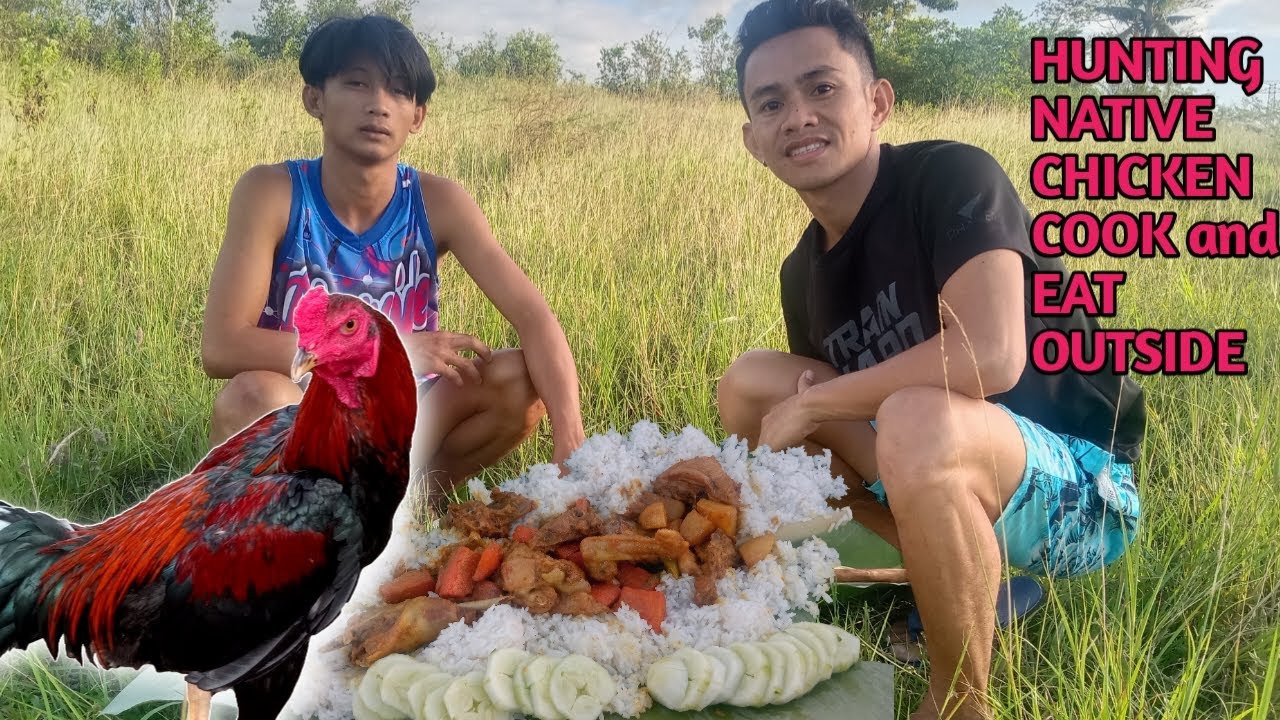 HUNTING NATIVE CHICKEN USING TRAP and COOK OUTSIDE, ANG SARAP NG MANOK ...
