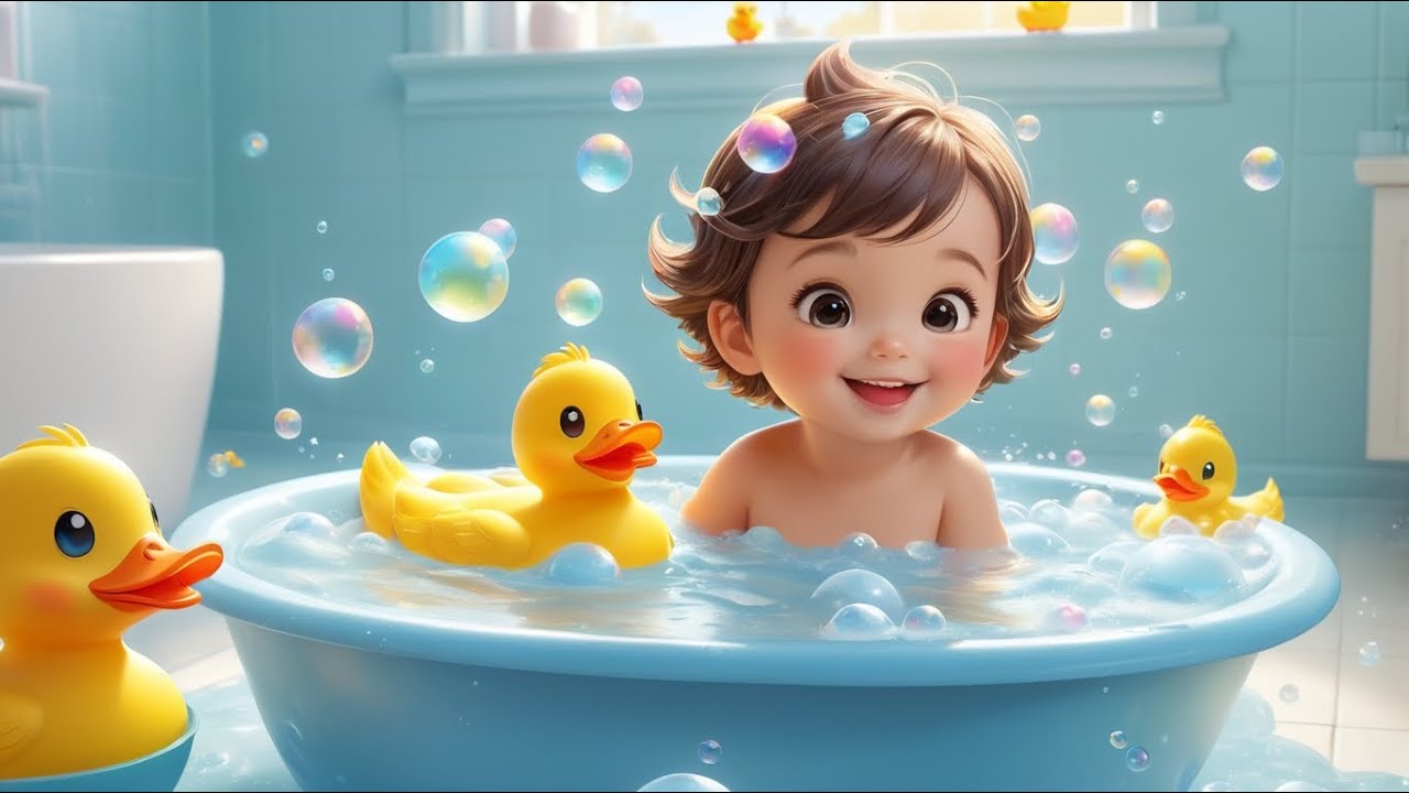 "Bath Time Song for Kids 🛁 | Bubbles & Rubber Ducky Fun | Original ...