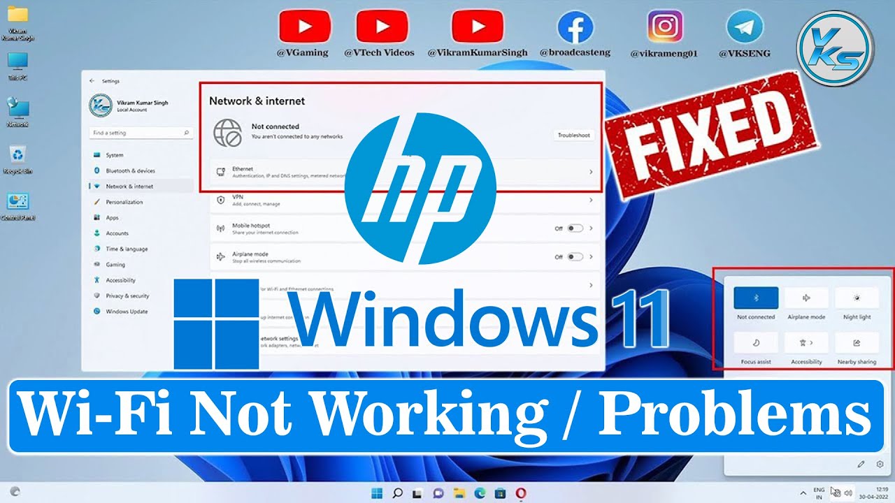 How To Fix HP Wi-Fi Not Working On Windows 11 - YouTube