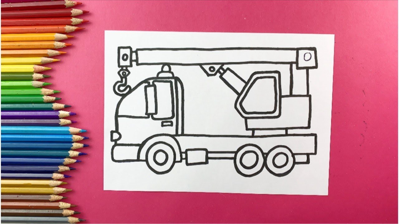 How to draw a crane | drawing tutorial | drawing step by step - YouTube