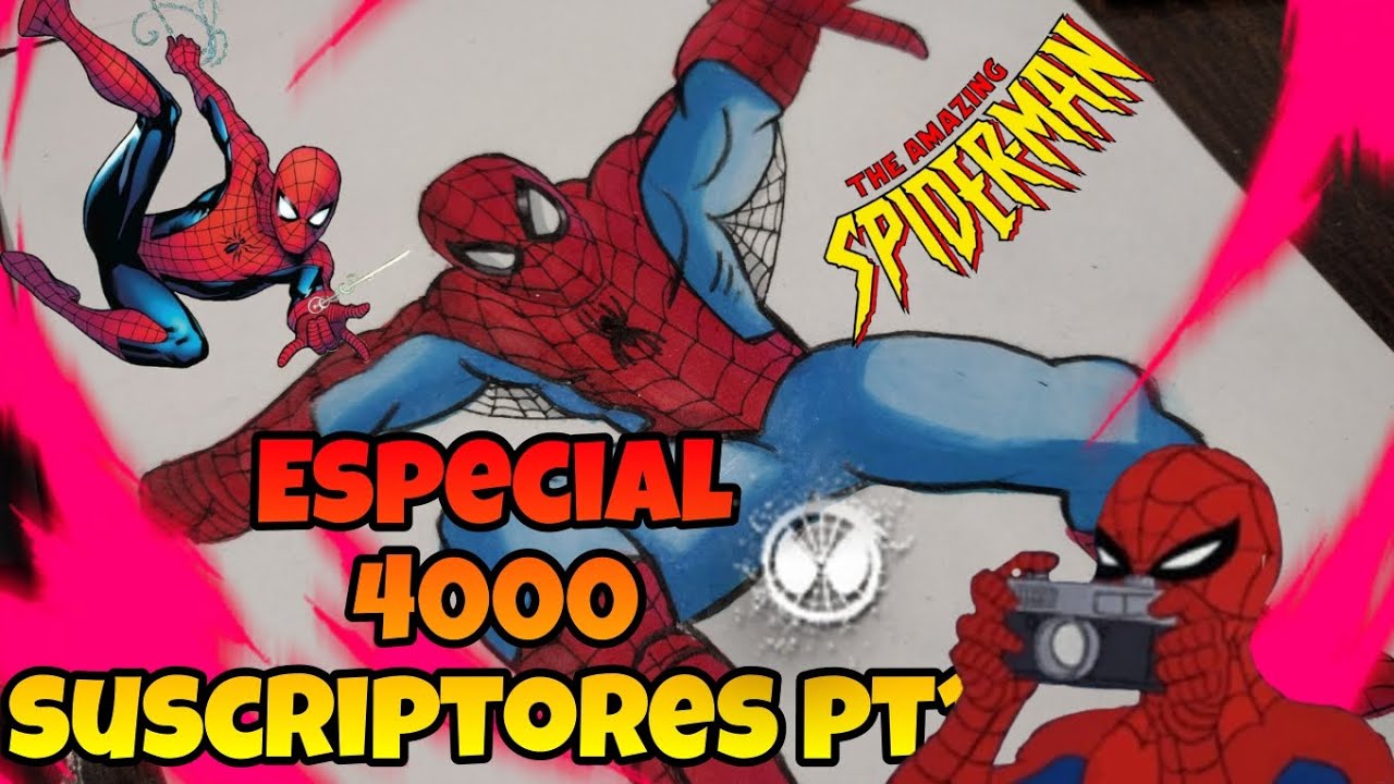 Especial 4000 suscriptores Drawing Spider-man cómic - YouTube