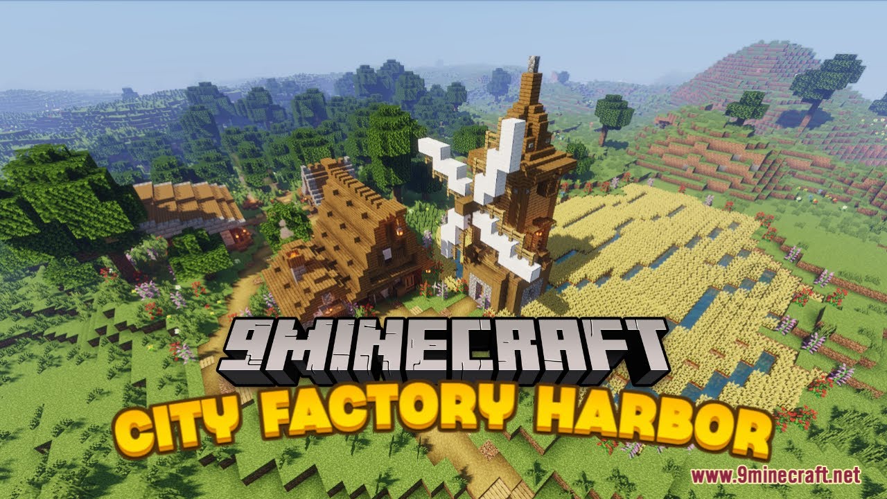 Minecraft City Factory Harbor Map Review - YouTube