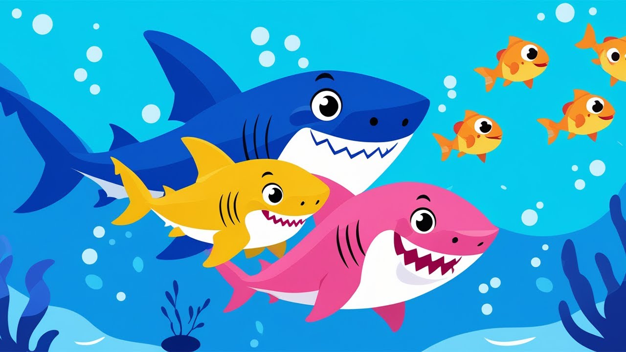 🦈 Baby Shark con Ritmo 🎵 Canciones para Niños Felices 😄 Tiburón Bebé 🐳 ...