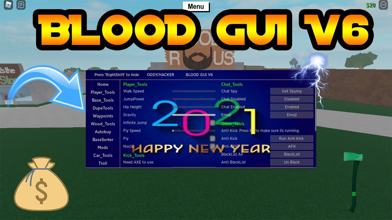BLOOD GUI V6 LUMBER TYCOON 2 GUI ROBLOX (OP FEATURES) - YouTube