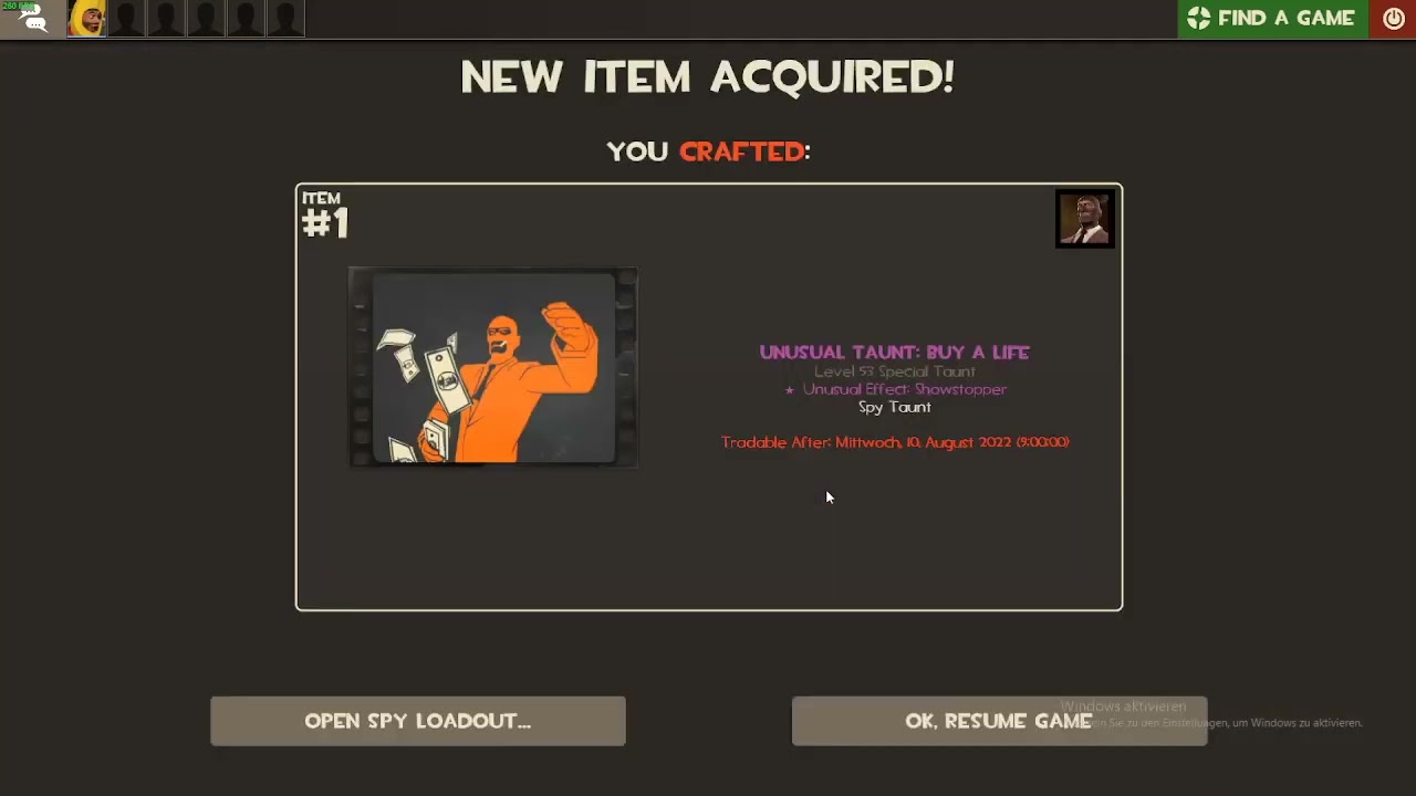 TF2: Applying another Buy a Life Unusualifier - YouTube