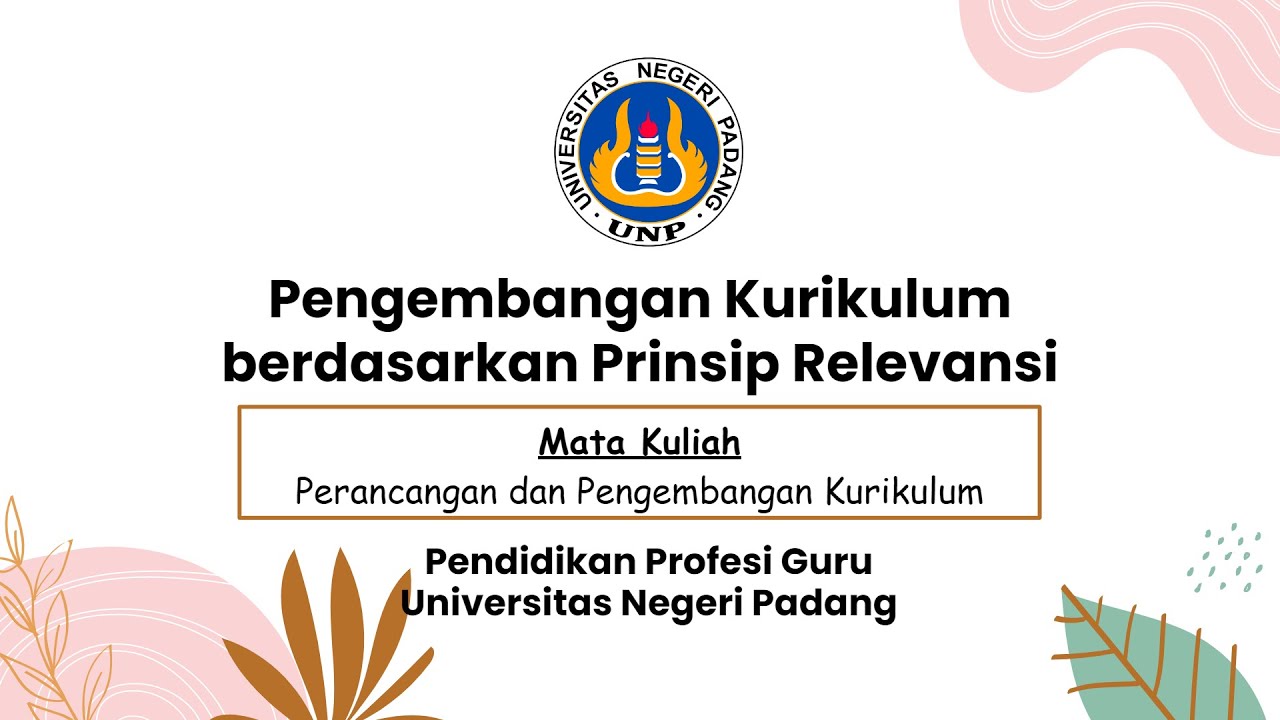 Prinsip Relevansi dalam Pengembangan Kurikulum - YouTube