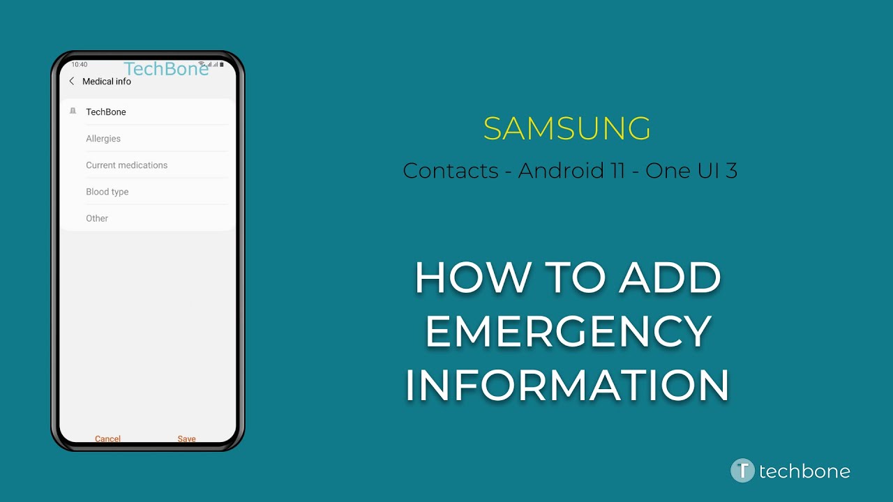 How to Add Emergency information - Samsung Contacts [Android 11 - One ...