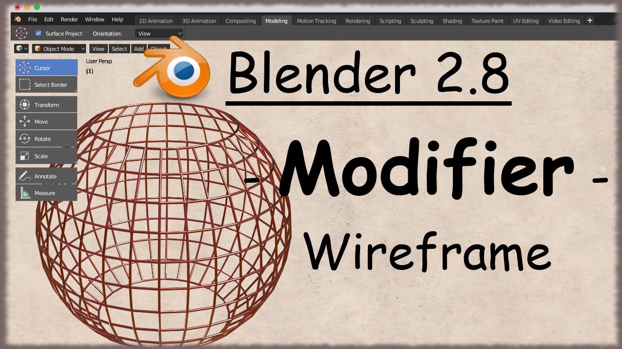 Blender 2.8 Modifier tuto français - Wireframe (Episode 08) - YouTube