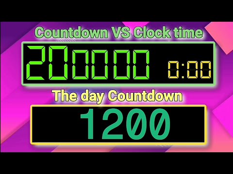20 Minutes Countdown VS Clock time Along ready with Countdown days ...
