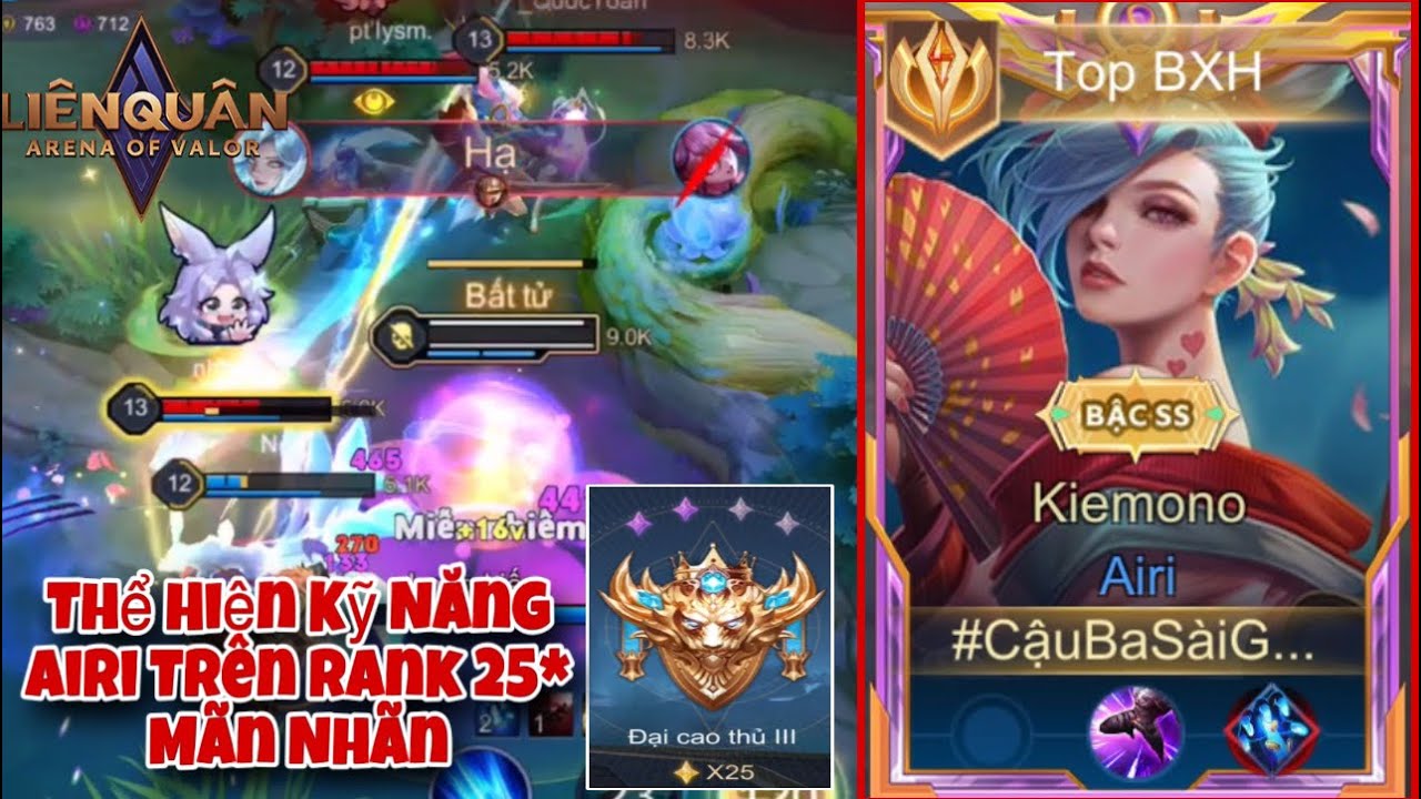 TOP.1 Airi Thể Hiện Kỹ Năng Airi Mãn nhãn Trên Rank 25* - Cách chơi ...