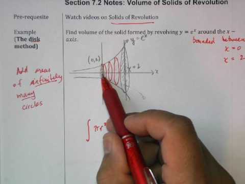7 2 Revolve around x axis - YouTube