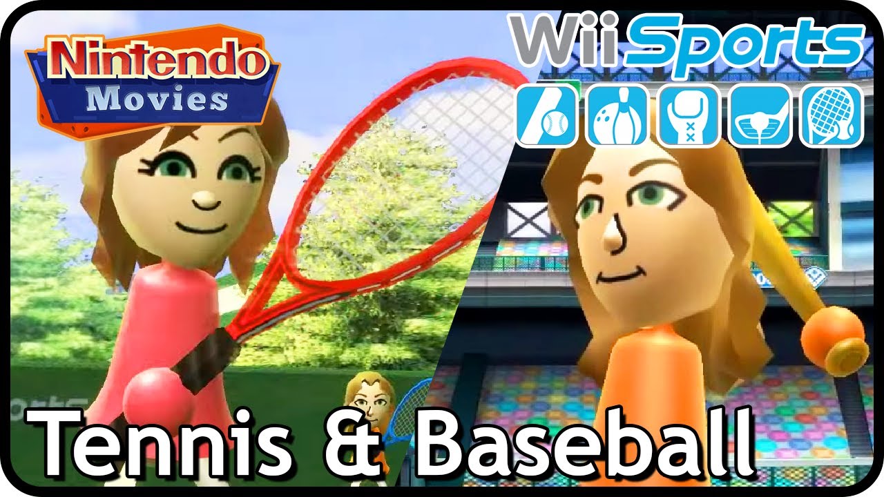 Wii Sports - Tennis & Baseball (2 Players, Myrte and Danique) - YouTube