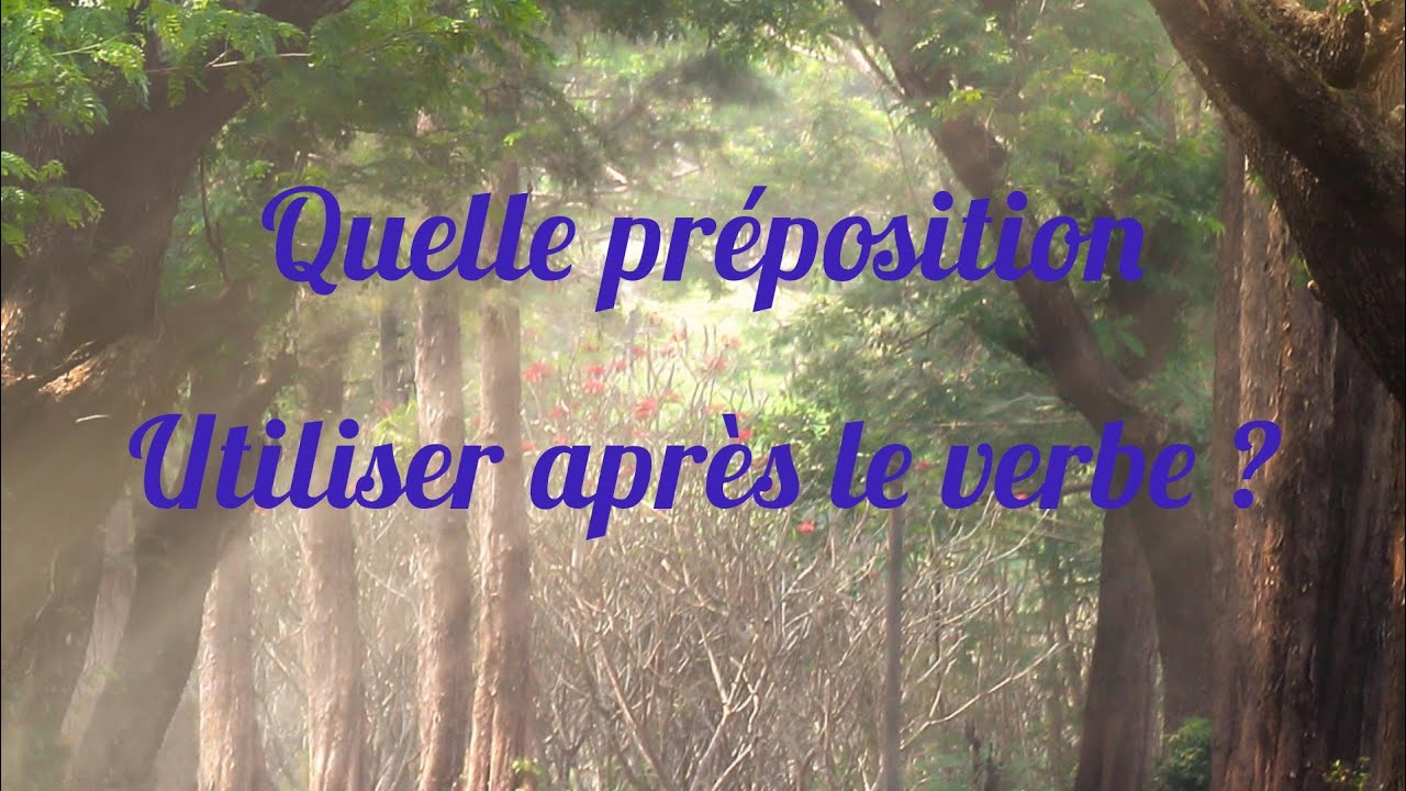 Comment choisir la préposition convenable après le verbe ️C'est facile‼ ...