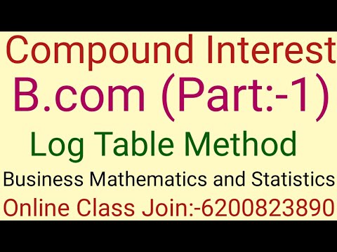Compound Interest lecture:-3, Log Table Method I Book:- B.N.Gupta - YouTube