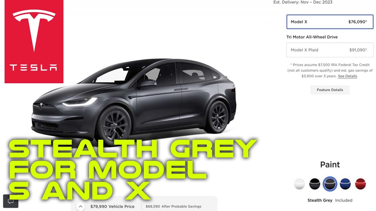 Tesla launches Stealth Grey for Model S and X - YouTube