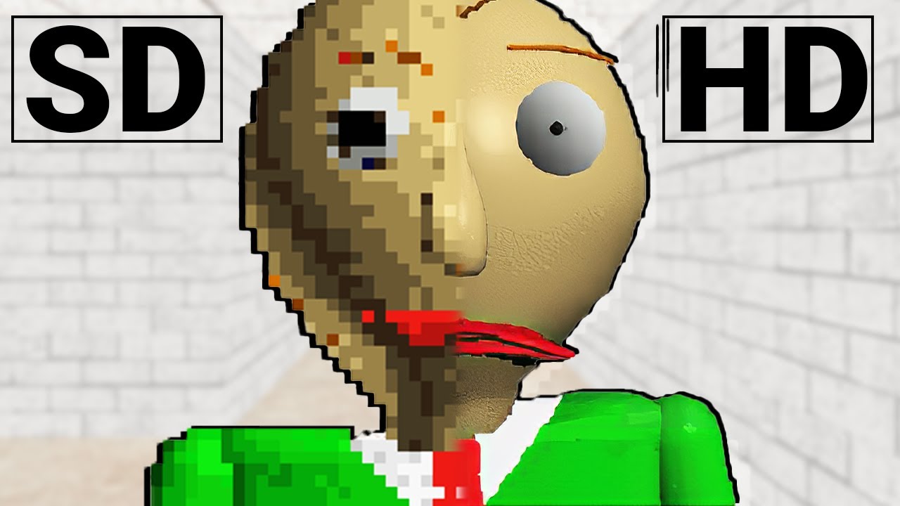 SO sieht Baldi's Basics in HD aus! - YouTube