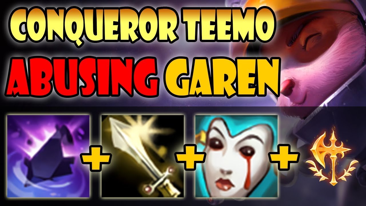Teemo vs Garen - Conqueror Teemo Making Garen ANGRY S9 Ranked Gameplay ...
