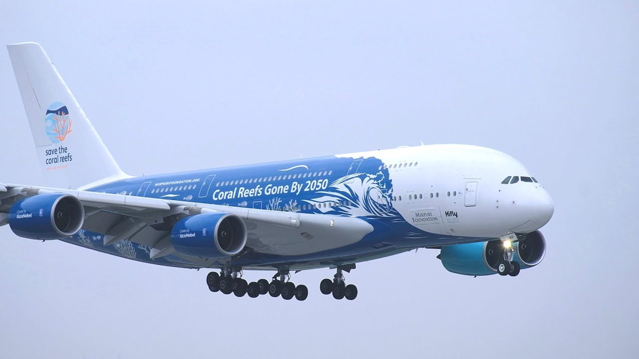 Hi Fly Airbus A380 | Dresden "Coral Reefs Gone By 2050" - YouTube
