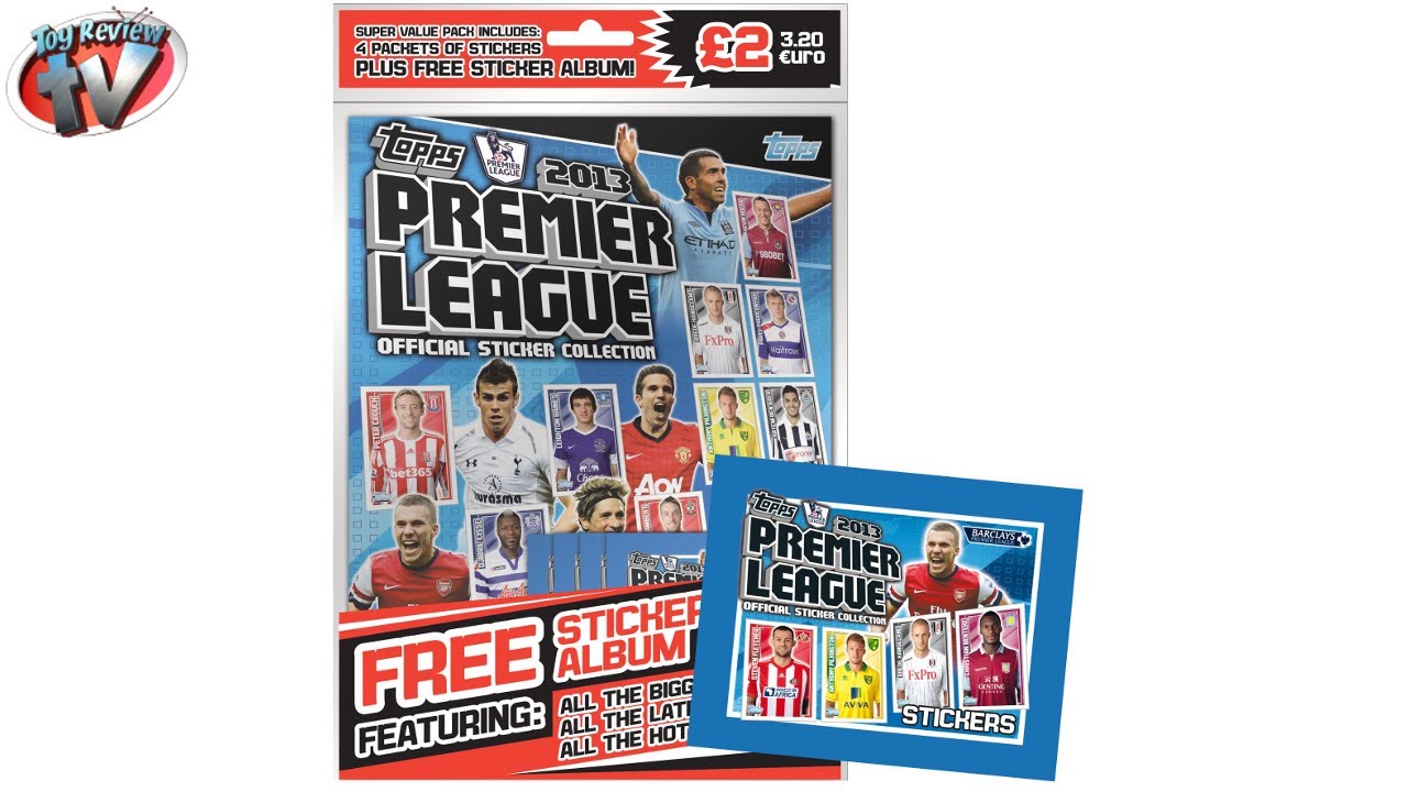 Topps Premier League 2013 Sticker Album Review & Pack Opening - YouTube
