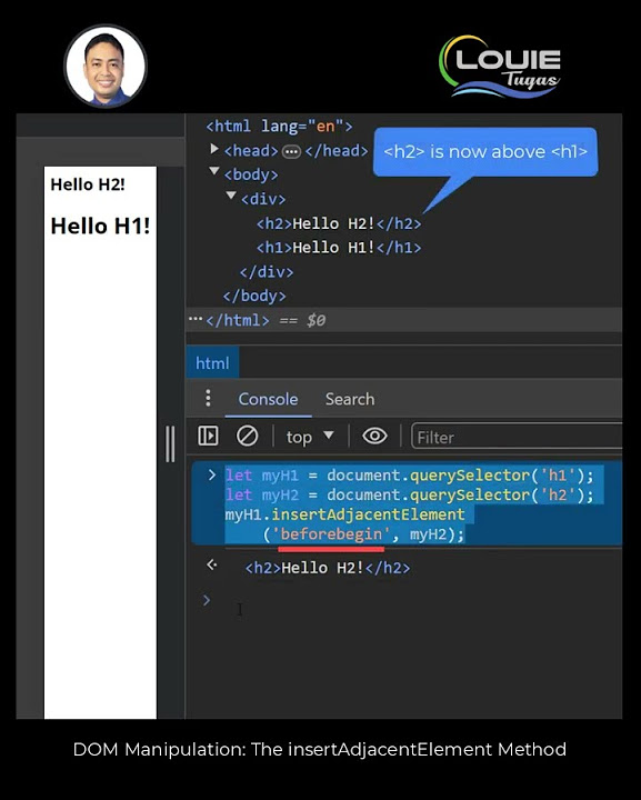 Dom Manipulation The Insertadjacentelement Method Coding Webbuilder Htmlcssjavascript Youtube