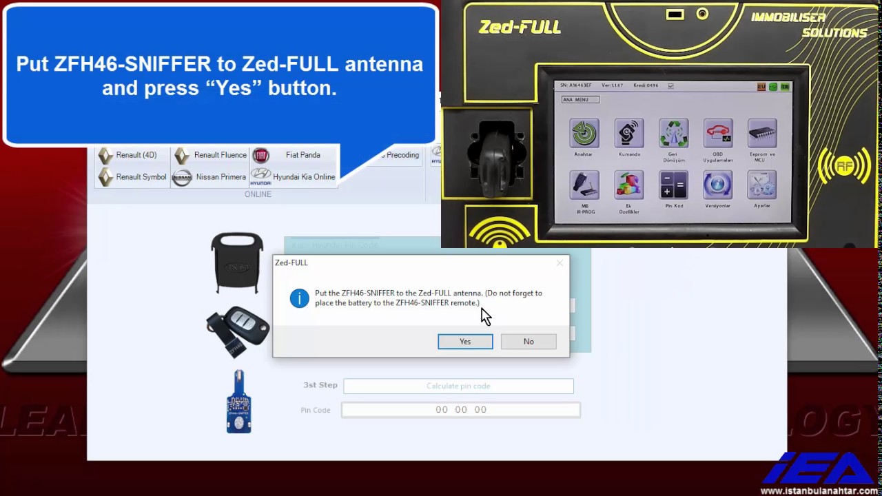 ZFH46 SNIFFER for Hyundai Kia Pin Code Calculation Application - YouTube