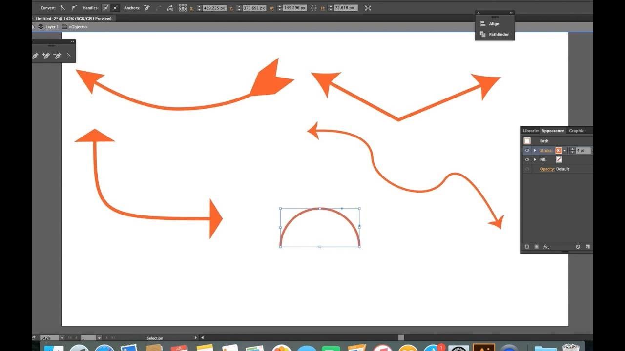 how to create curved arrows in adobe illustrator - YouTube