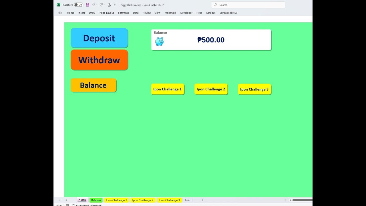 Piggy Bank Alkansya Personal Savings Tracker - YouTube