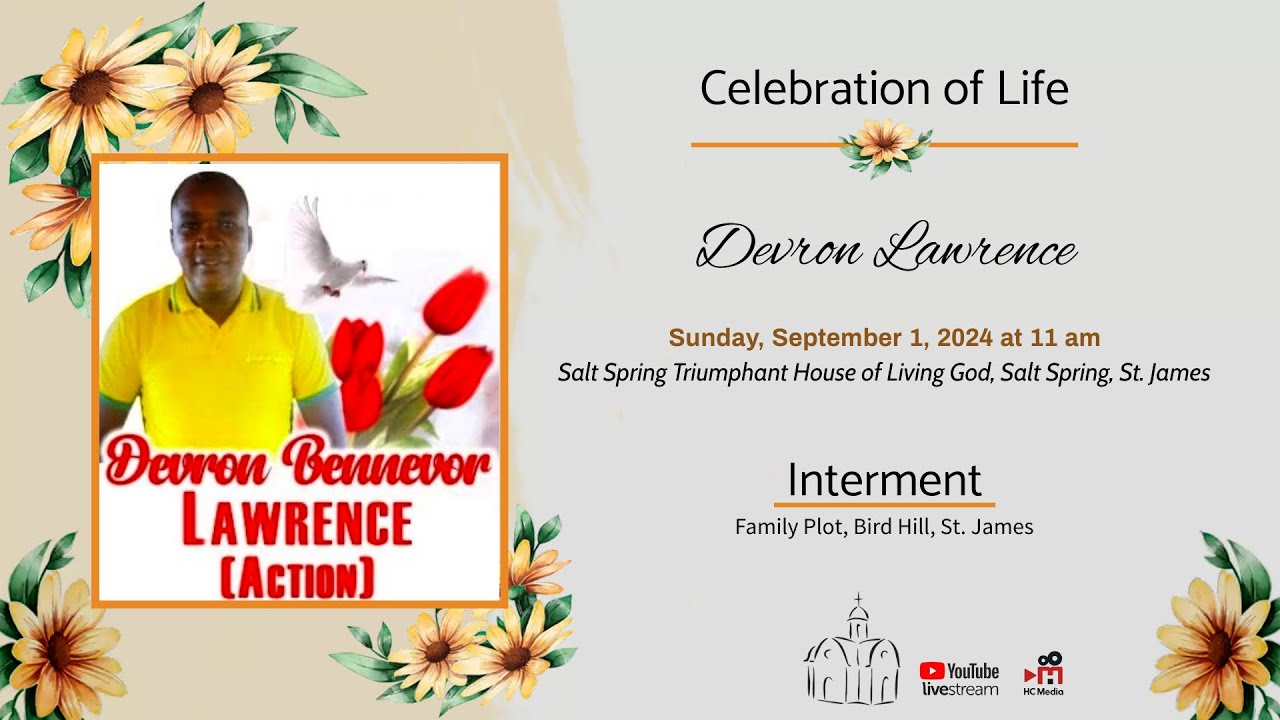 Celebrating the life of Devron Lawrence - YouTube