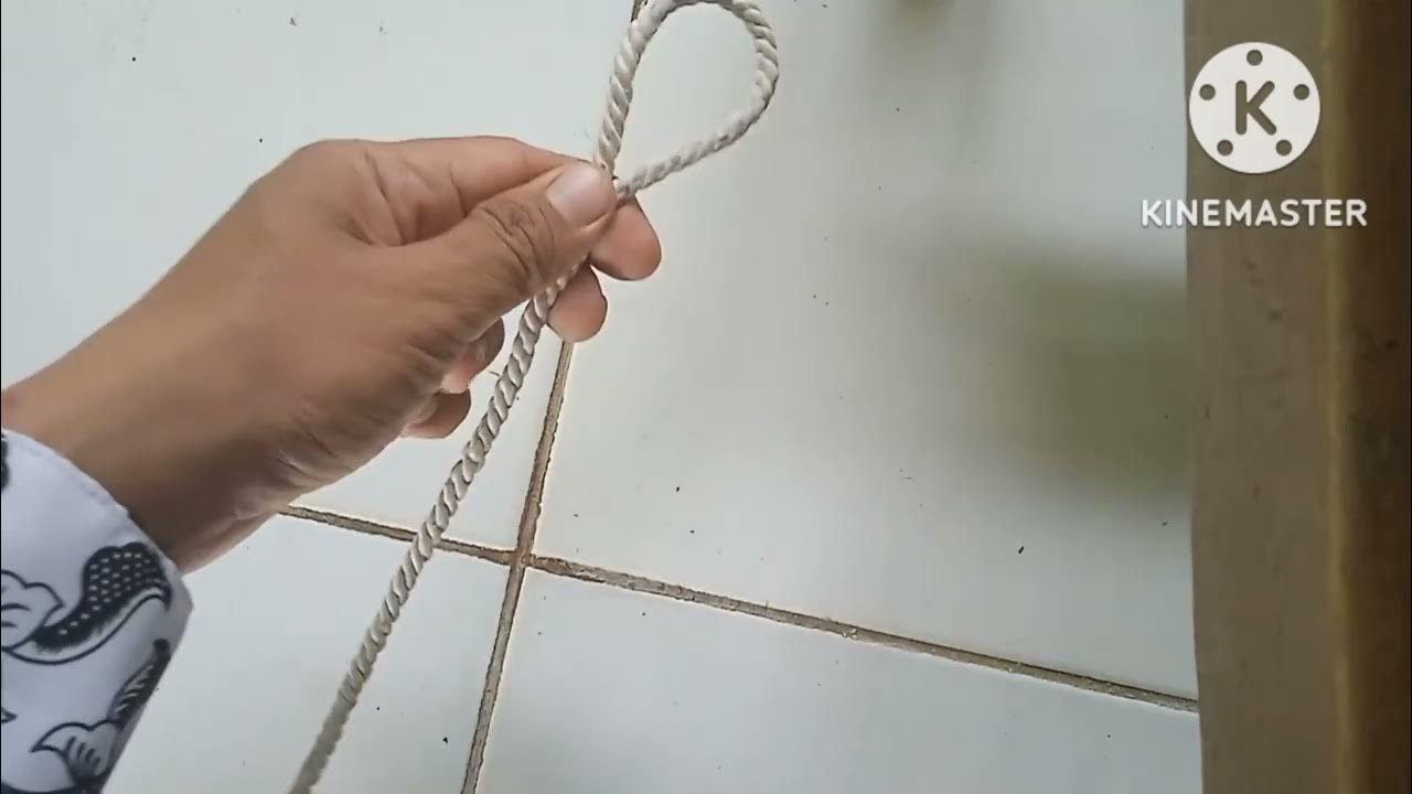 CARA MEMBUAT SIMPUL ANYAM DENGAN 1 TALI - YouTube