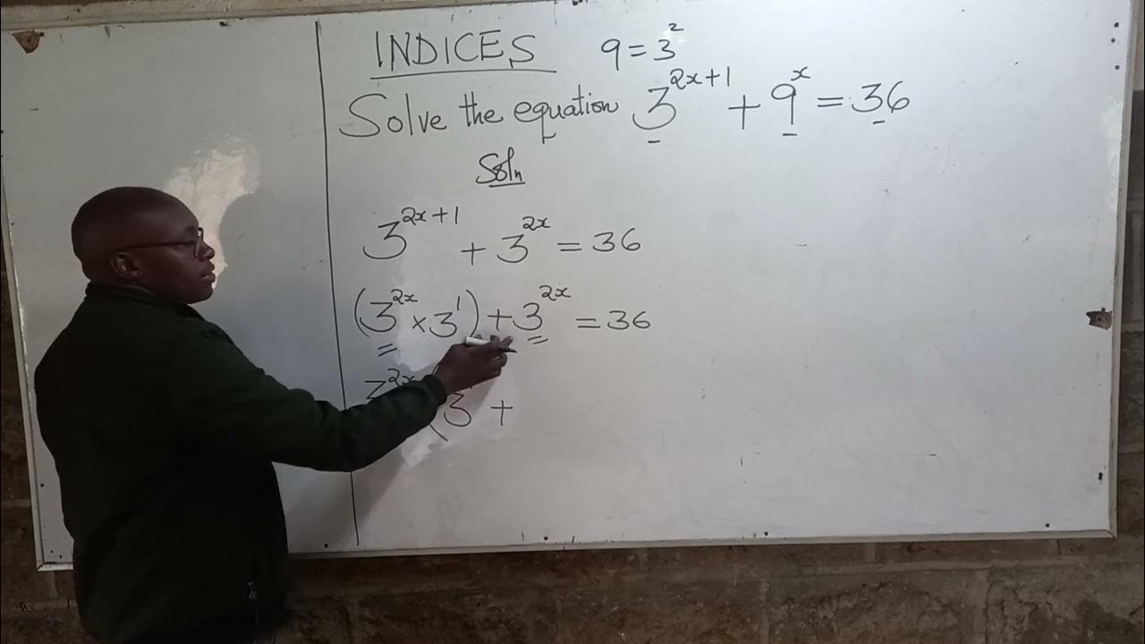 How to solve a problem on indices - YouTube