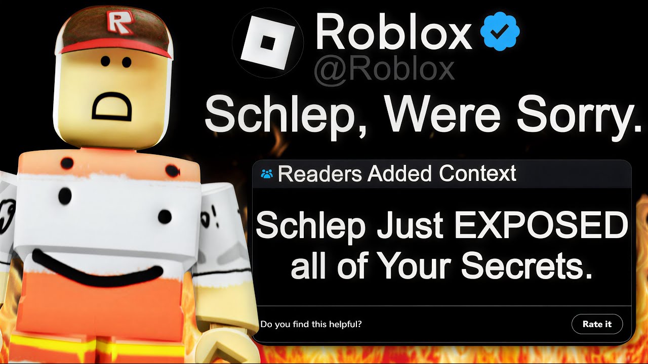 How 1 Response From Schlep EXPOSED Roblox Overnight - YouTube