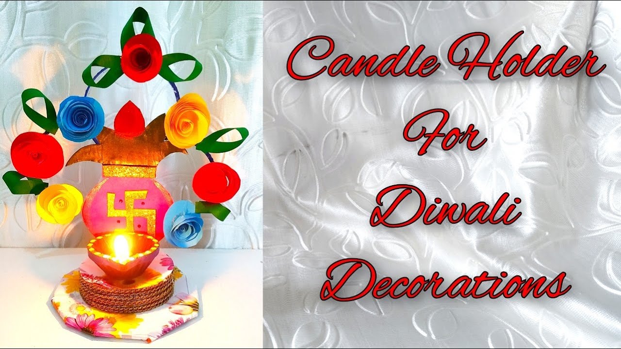 DIY Candle Holder | Diya Stand from Waste Materials| Best Out of Waste ...