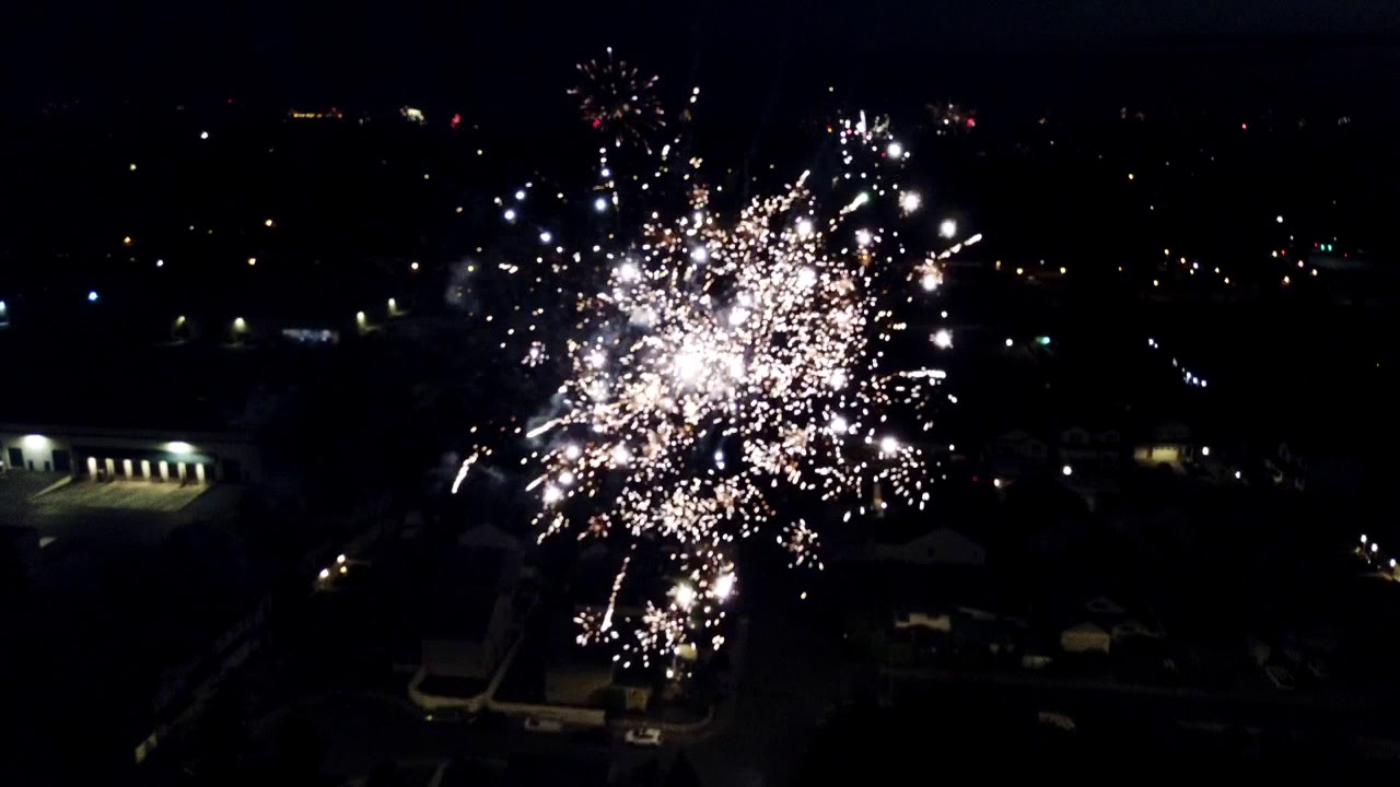 Up Close - Inside Fireworks Explosion - Drone View - YouTube