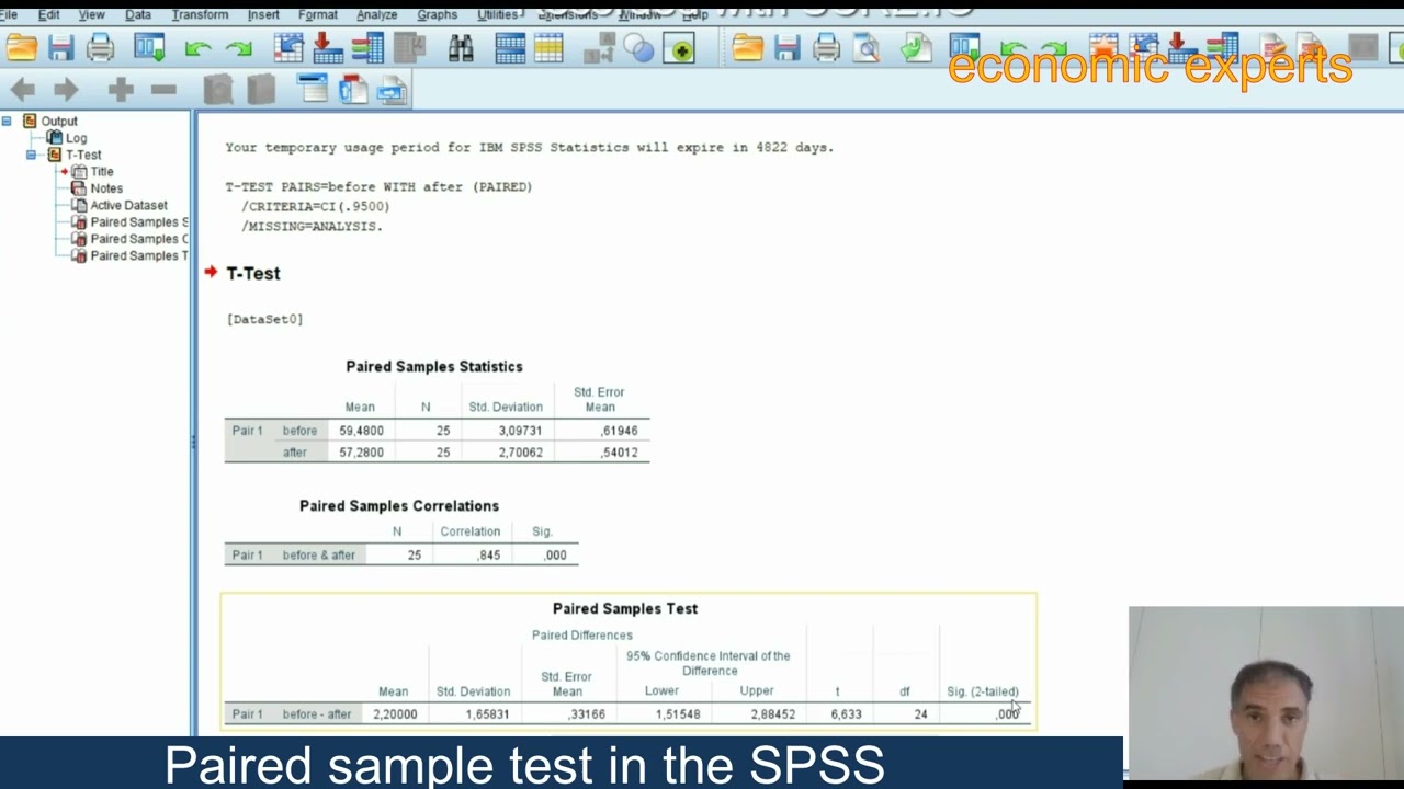 Paired sample test in the SPSS - YouTube