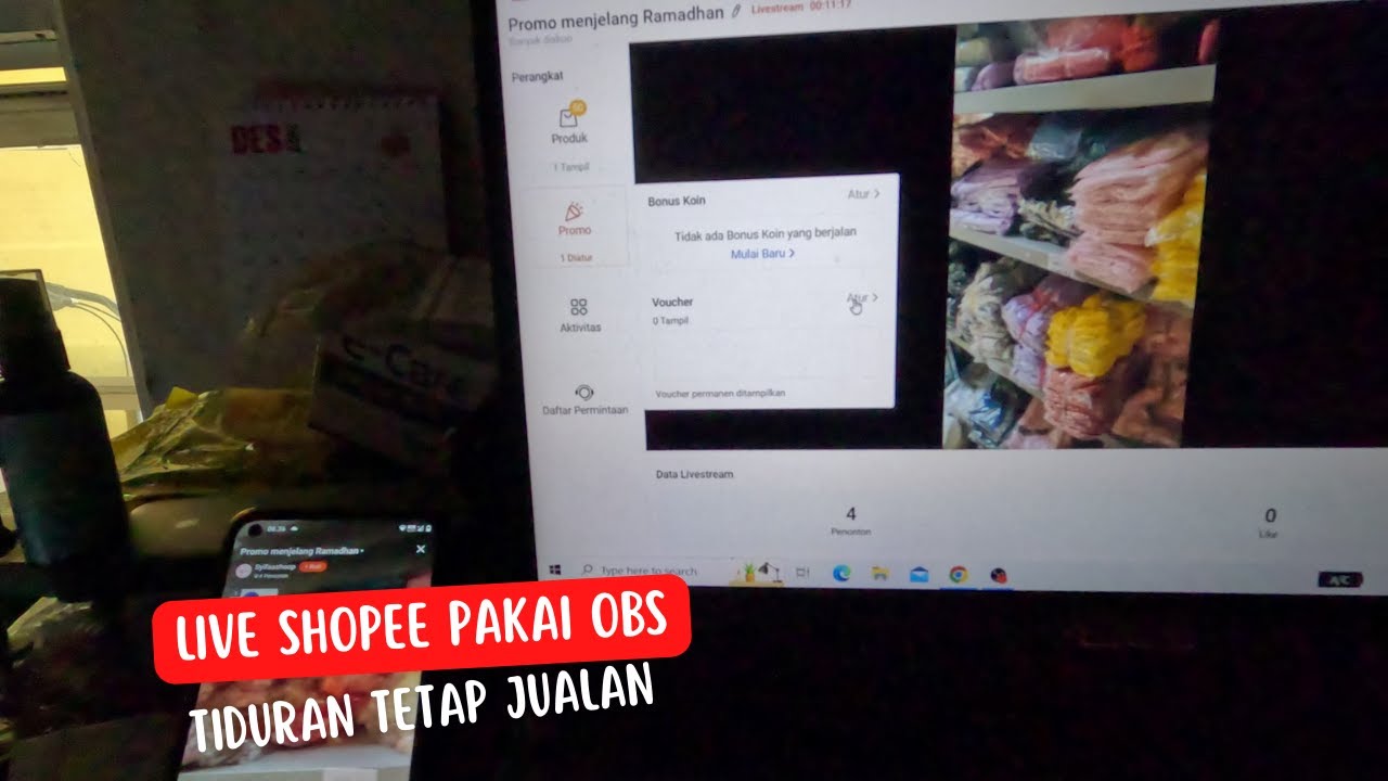 CARA LIVE SHOPEE DENGAN OBS!! PEMALAS WAJIB TAHU - YouTube