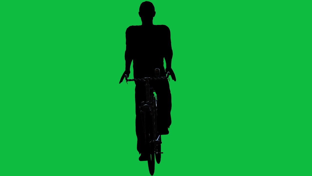free green screen man ride bike front view camera - YouTube
