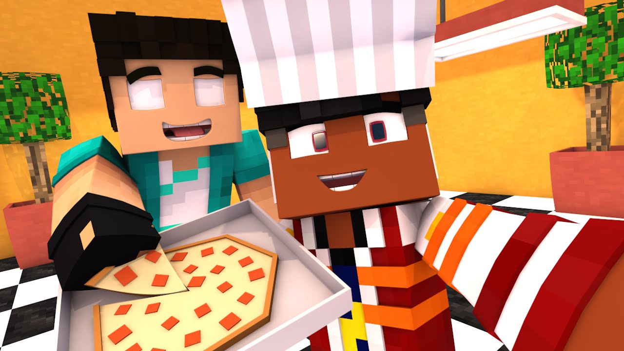 Minecraft: PIZZARIA DOS AMIGOS - Lucky Block PVP - YouTube