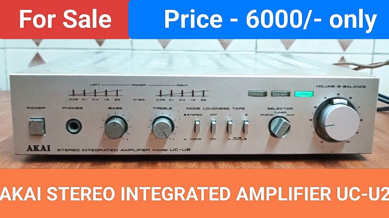 AKAI STEREO INTEGRATED AMPLIFIER UC-U2 Made In Japan Nice Sound Quality ...