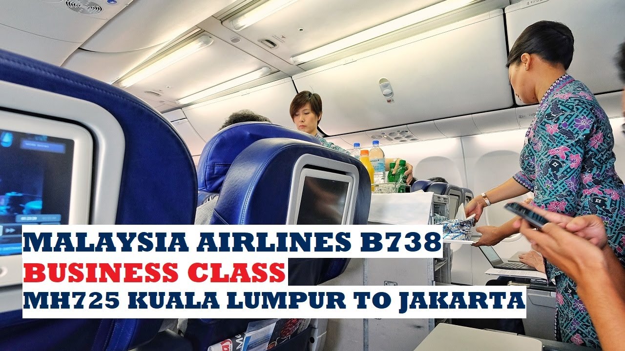 Malaysia Airlines 737 Business Class | MH725 Kuala Lumpur to Jakarta ...