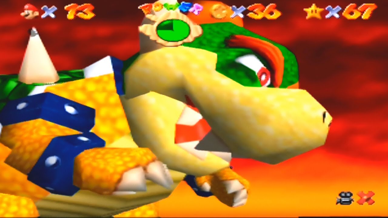 Let's Play Super Mario 64 [N64] Part 14- Bowser In The Fire Sea - YouTube