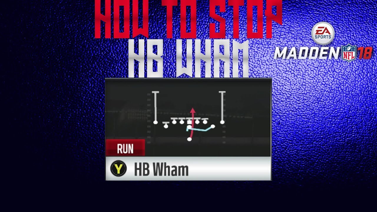 MADDEN 18 - HOW TO STOP HB WHAM (RUN DEFENSE) - YouTube