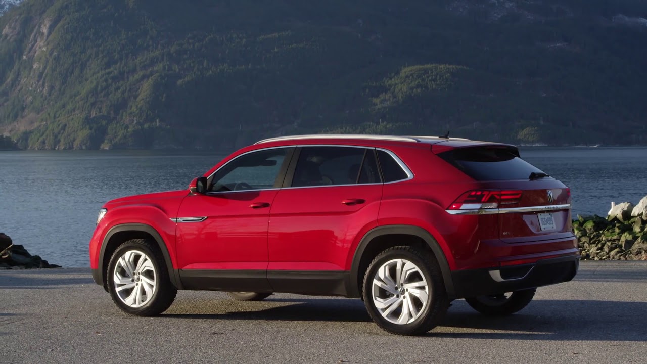 2020 Volkswagen Atlas Cross Sport Exterior Design in Aurora Red - YouTube