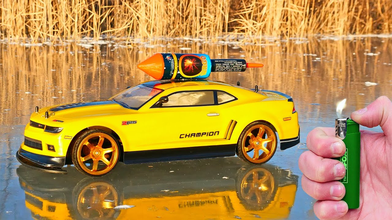 Experiment: RC Drift Car and Rocket - YouTube