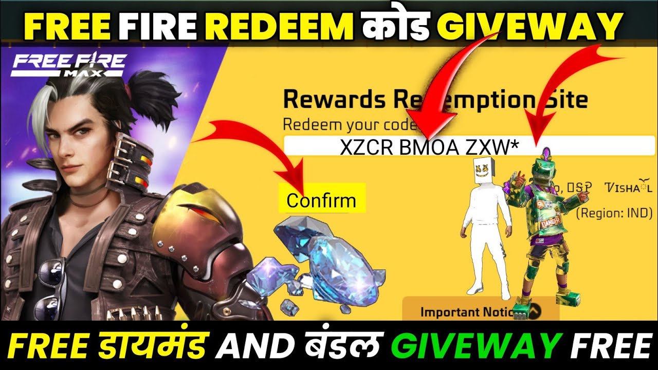 Free Fire New Redeem Code Today। Ff New Redeem Code । Redeem Code Free ...