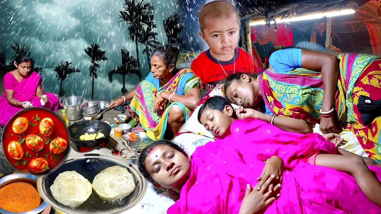 My Village Life - It's Raining Heavily And Night Routine In Rain Strom ...